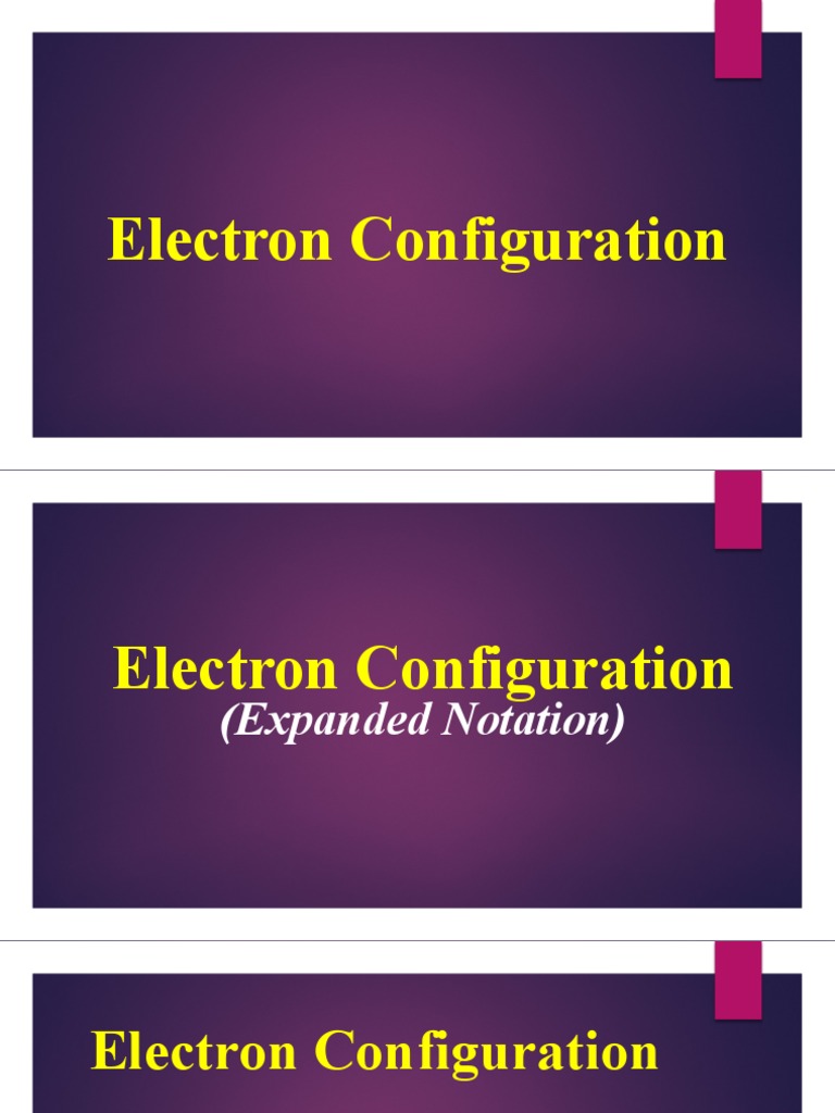 Q2 - Electron Configuration (Expanded) - Module 1 - Lesson 2 | PDF