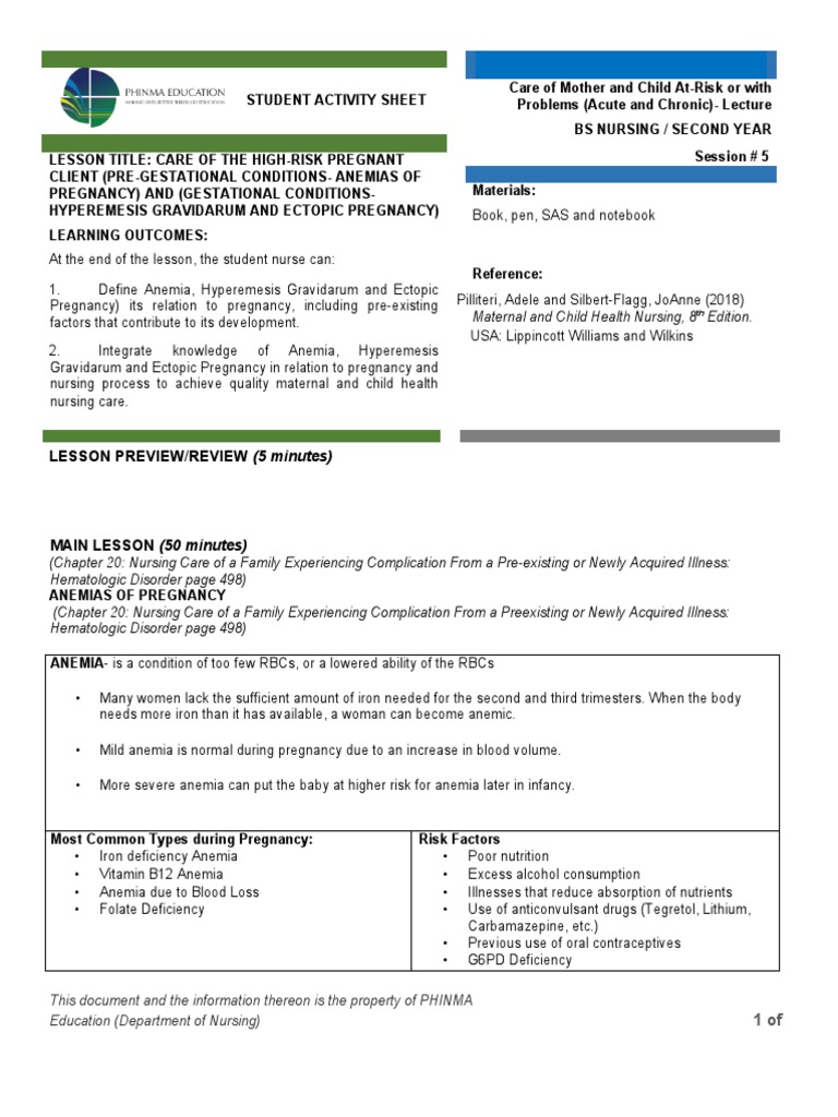 Sas 5 | PDF | Anemia | Pregnancy