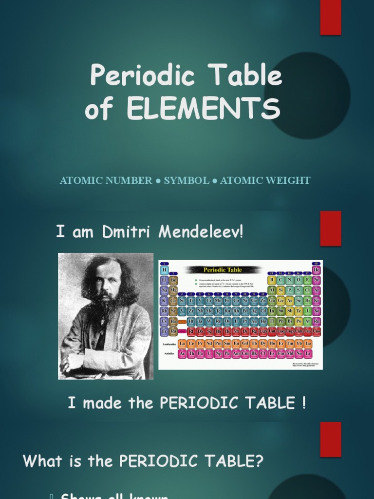 Q2 - Periodic Table of Elements - Intro | PDF | Periodic Table ...