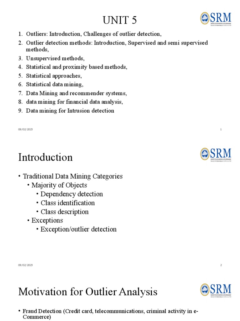 Unit 5 | PDF | Dependent And Independent Variables | Outlier