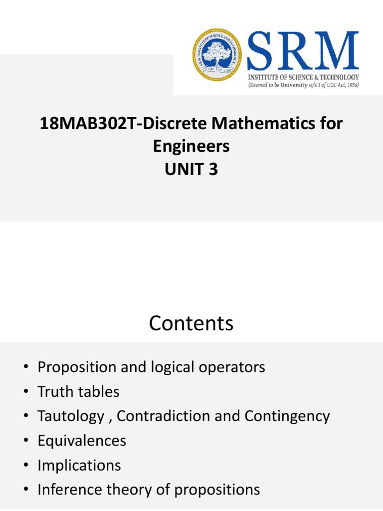 Unit Iii | PDF | Proposition | Contradiction