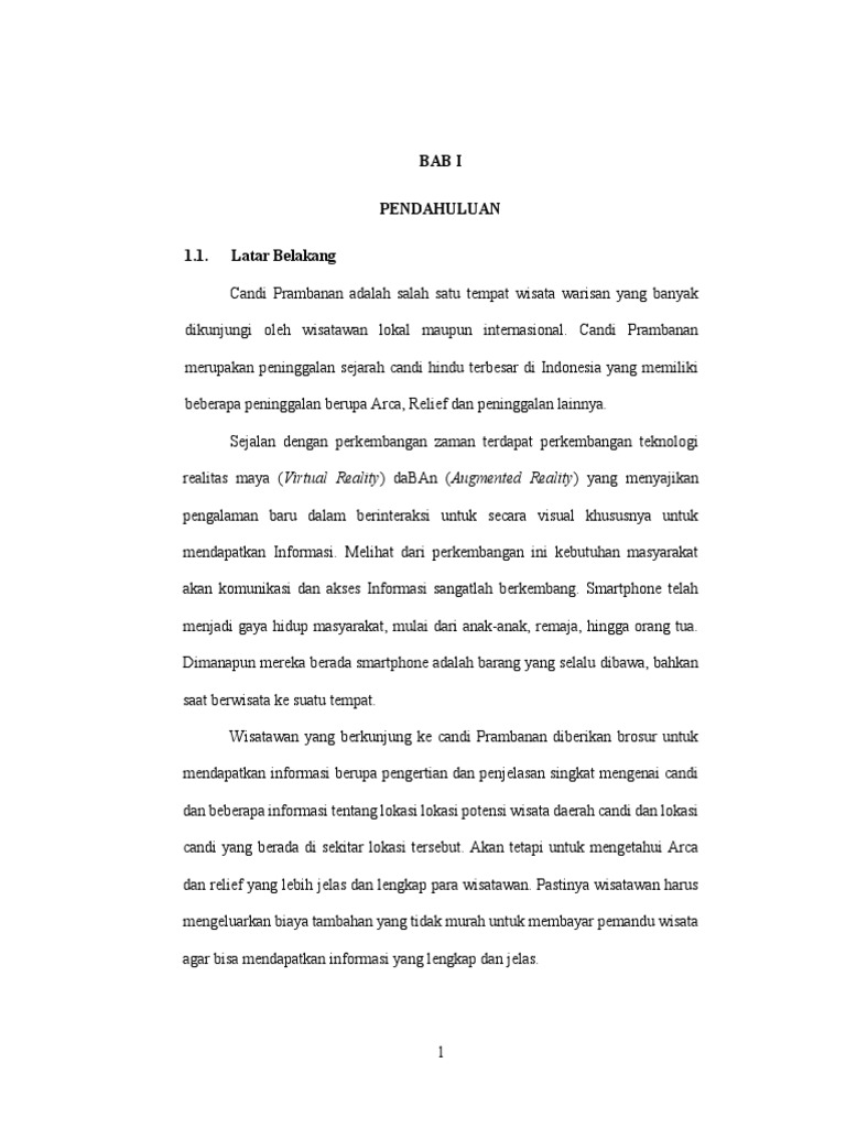 Aplikasi AR Markerless di Candi Prambanan | PDF
