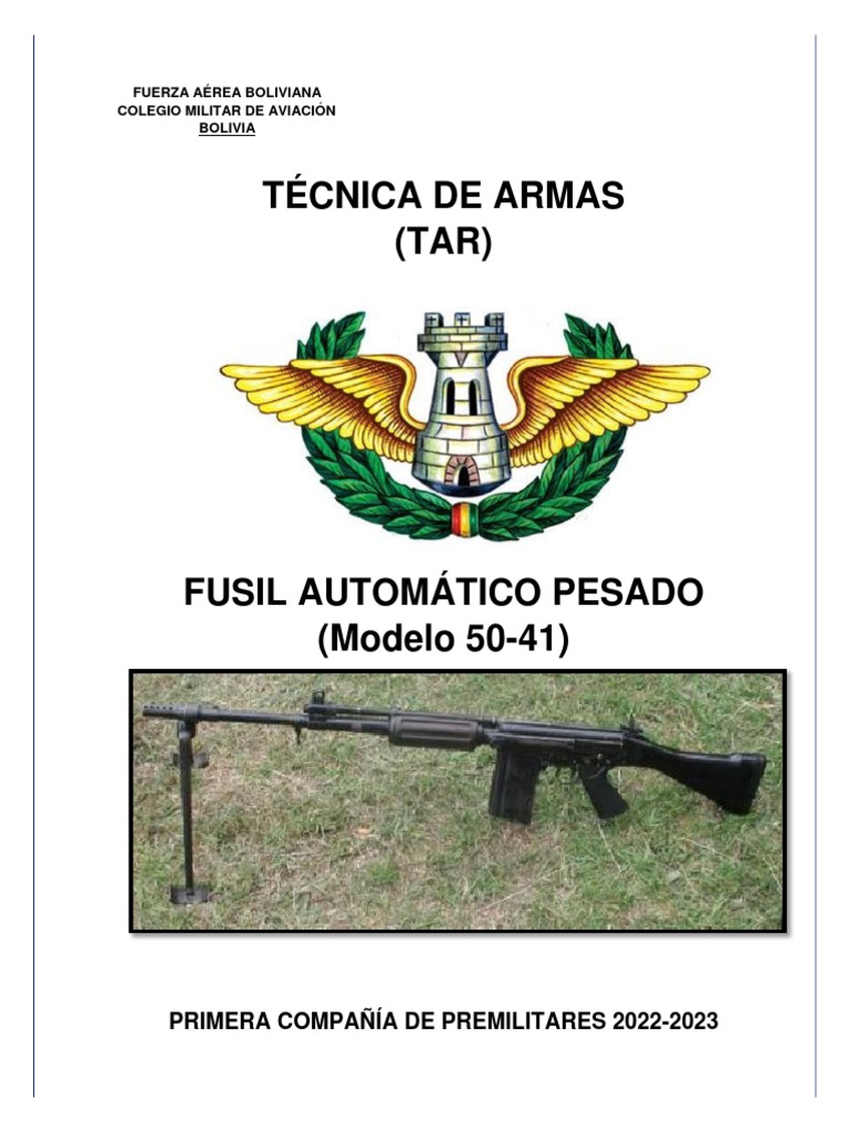 TAR - Fusil Automatico Pesado (Mod. 50-41) | PDF | Revista (armas de ...