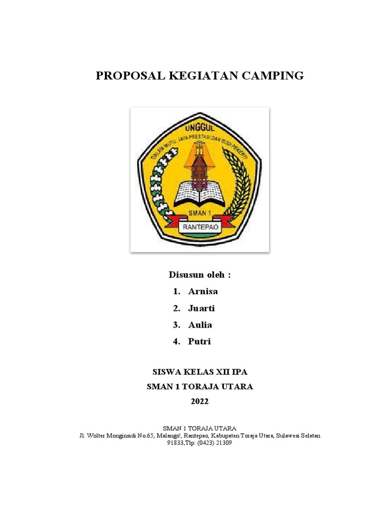 Contoh Proposal Kegiatan Camping | PDF