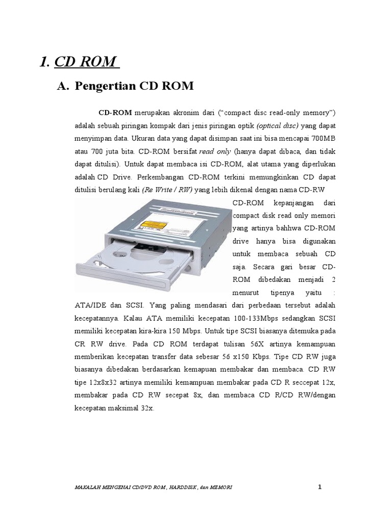 CDRom, Harddisk Memory | PDF