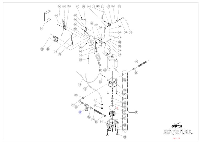 Bomba de V+ícuo Gnatus Bio Vac IV - Vista Explodida | PDF