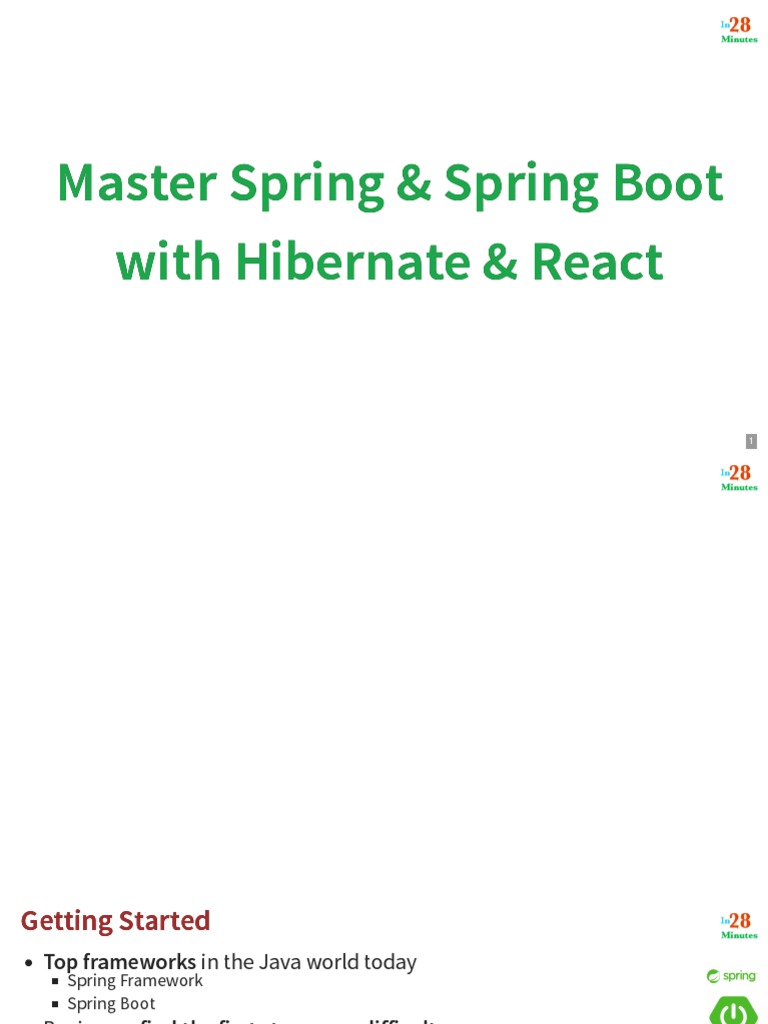 Spring 6 Spring Boot 3 28minutes | PDF | Spring Framework | Computing Spring 6 Spring Boot 3 28minutes | PDF | Spring Framework | Computing