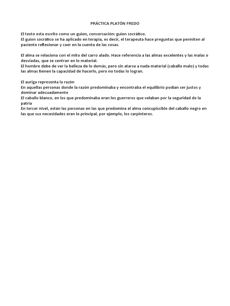 Practica Platon Fredo | PDF