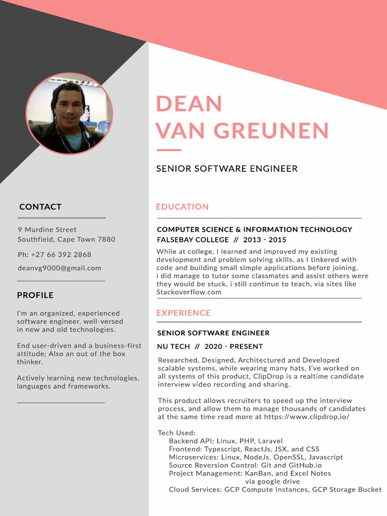 Software Engineer Resume | PDF | Software Development | Software ...