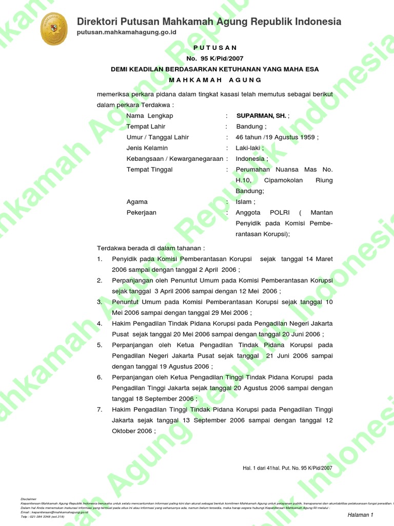 95-K-PID-2007 Pemerasan | PDF