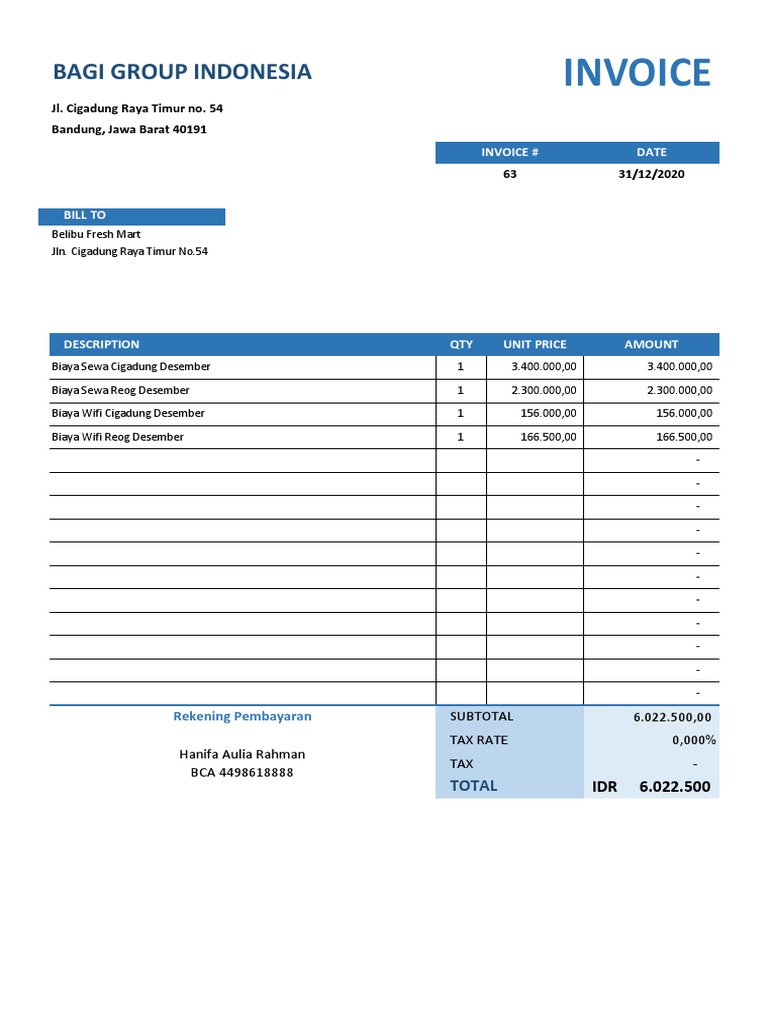 Contoh Invoice | PDF