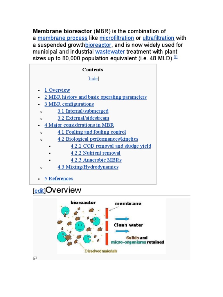 MBR Design Considerations | Membrane | Industrial Processes