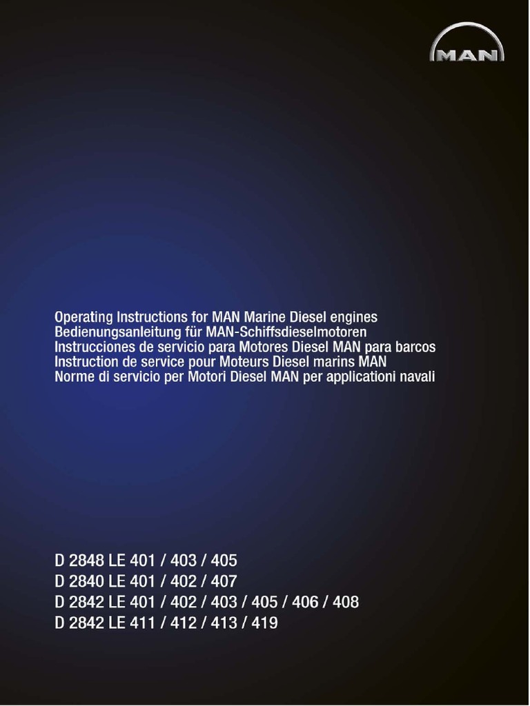 Operation Manual MAN | PDF | Engines | Internal Combustion Engine