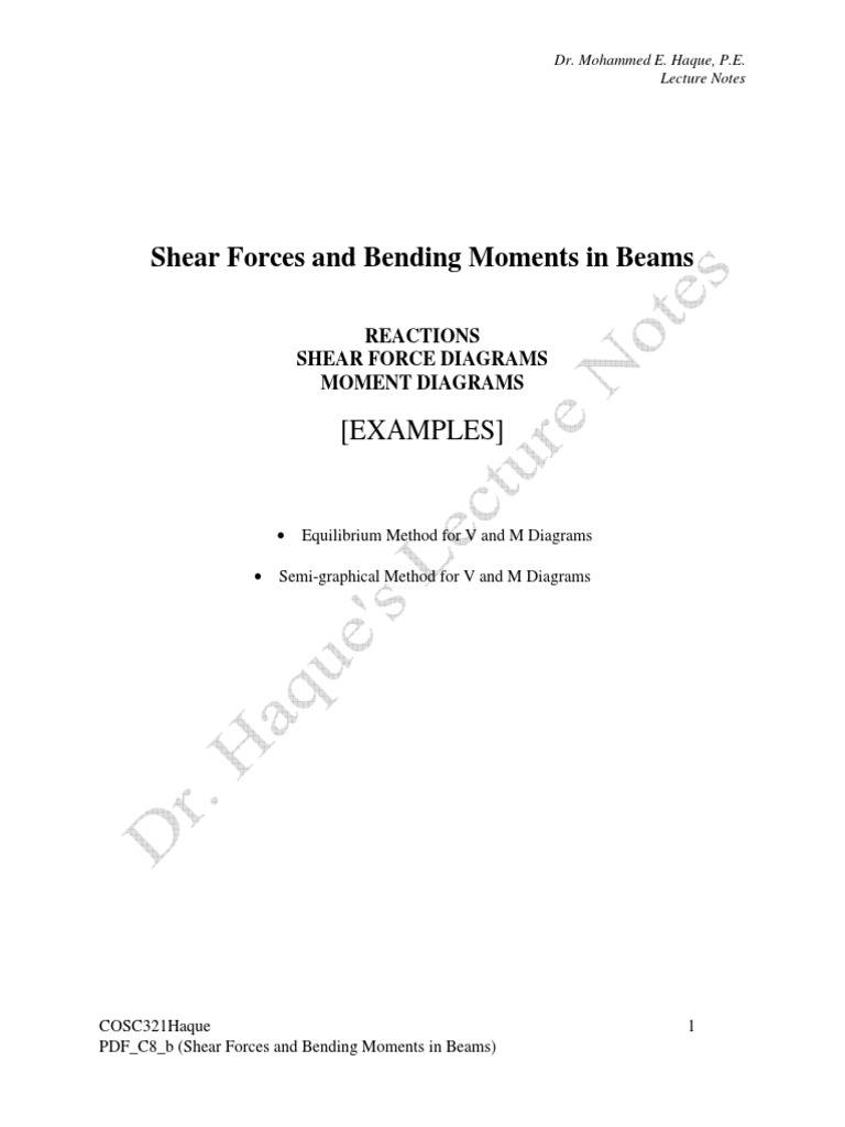 Shear Force Diagram | PDF | Bending | Beam (Structure)