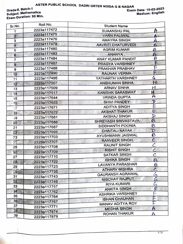 Safal Examination - Maths | PDF