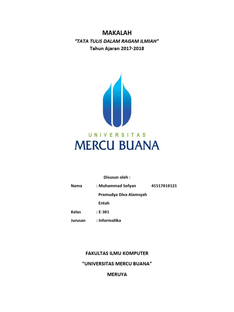 Makalah Tata Tulis Dalam Ragam Ilmiah | PDF | Kajian Bahasa Asing | Seni
