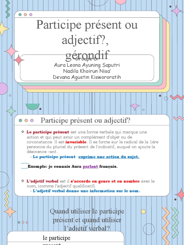 Gérondif et Participe Présent en Français | PDF | Verbe | Linguistique