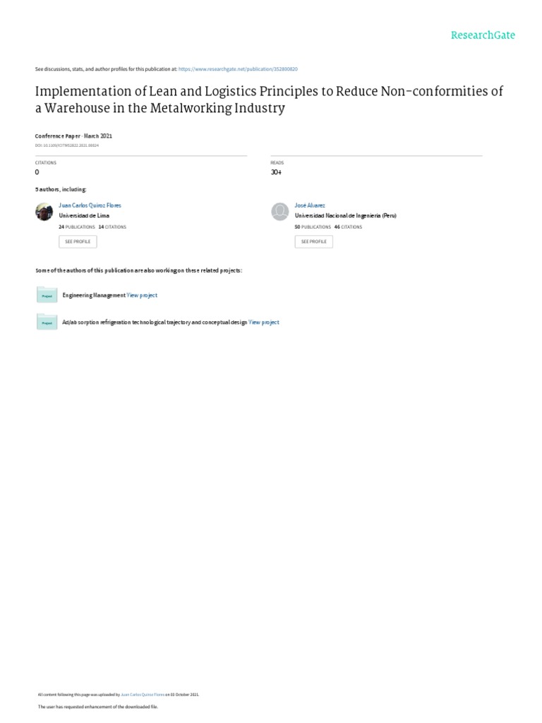 Implementation of Lean and Logistics Principles To Reduce Non ...