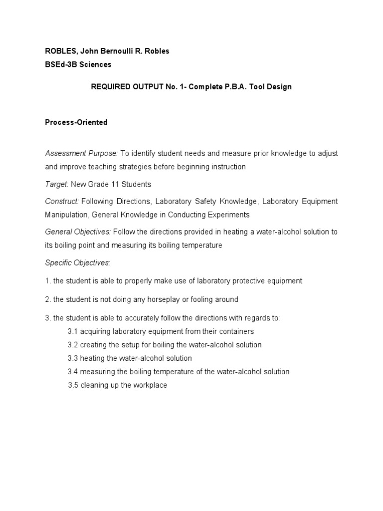 Complete P.B.A. Tool Design | PDF | Laboratories | Personal Protective ...