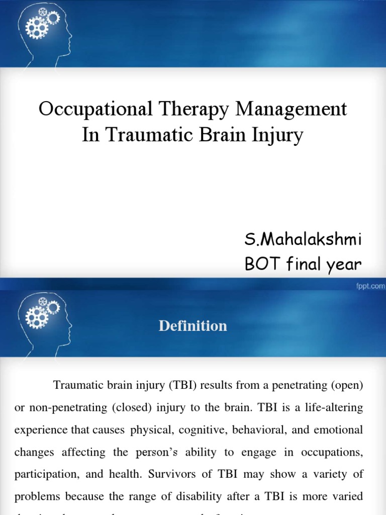 Occupational Therapy in TBI Management | PDF | Traumatic Brain Injury ...