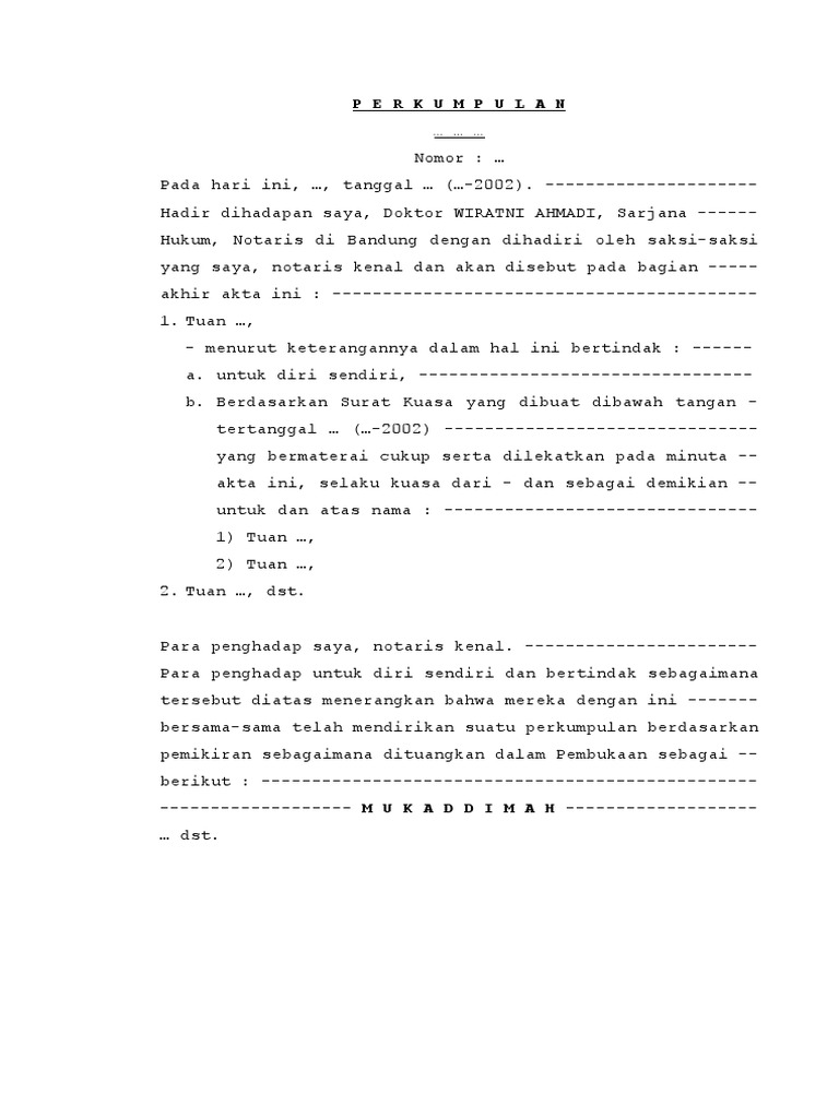 Ad Perkumpulan | PDF