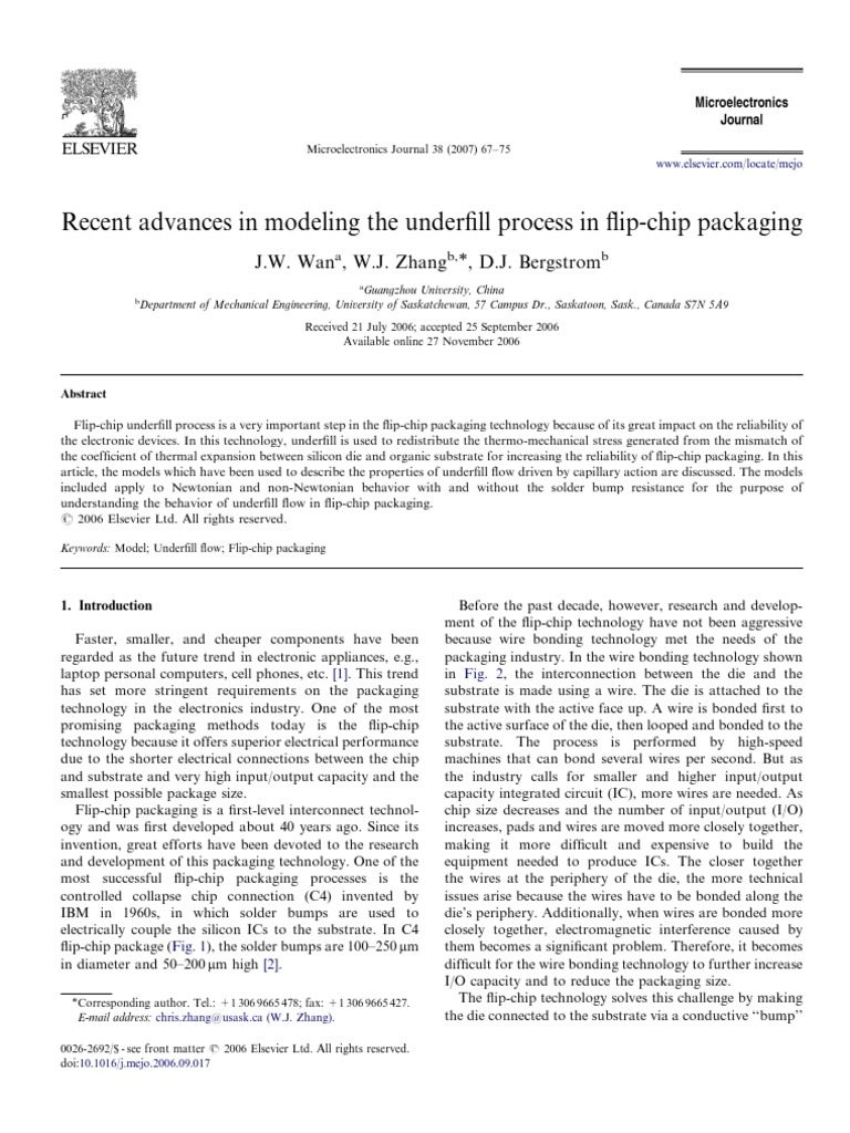 Underfill Chips | PDF | Viscosity | Applied And Interdisciplinary Physics