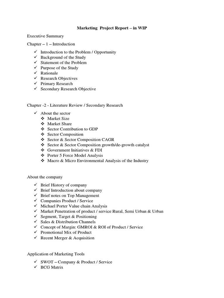 Marketing Project Report Overview | PDF | Marketing | Statistics