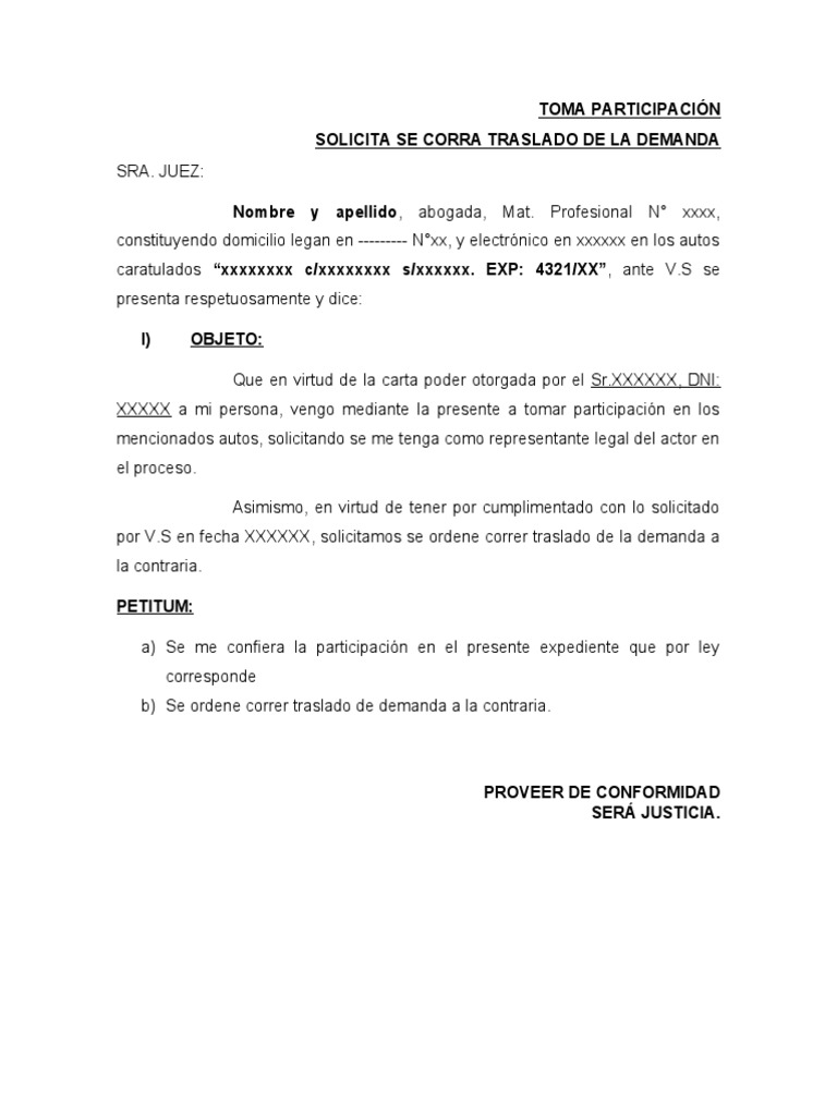 Solicita Se Corra Traslado | PDF