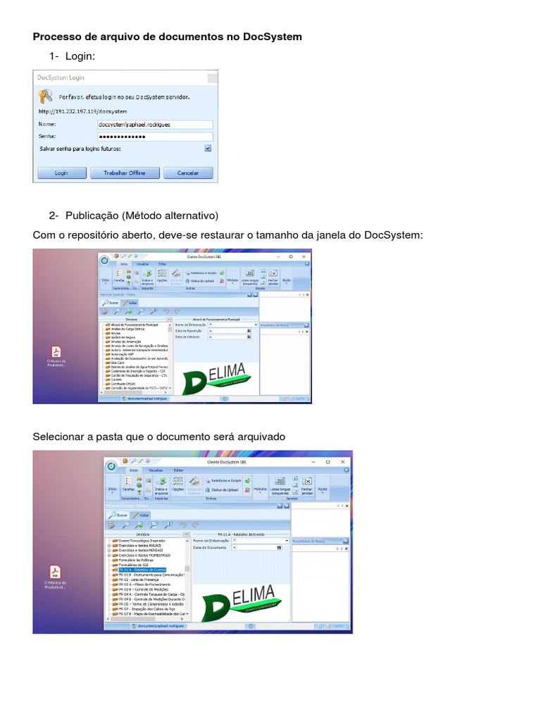 Processo de Arquivo de Documentos No DocSystem | PDF