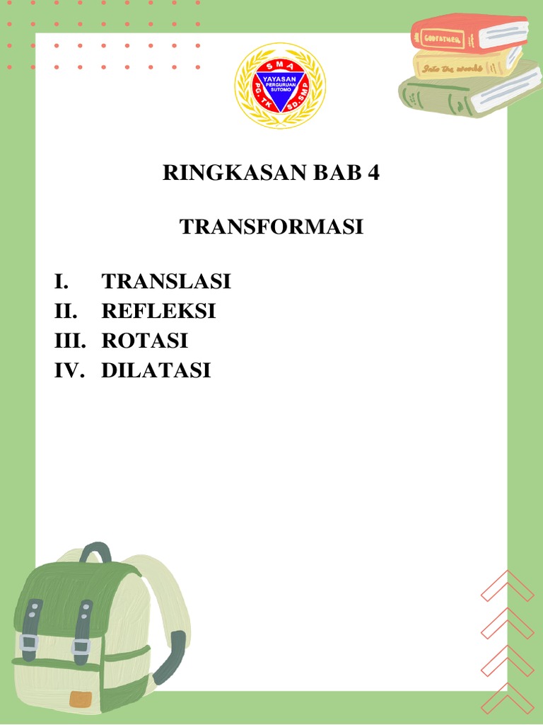 Ringkasan Materi Bab 4-Transformasi | PDF