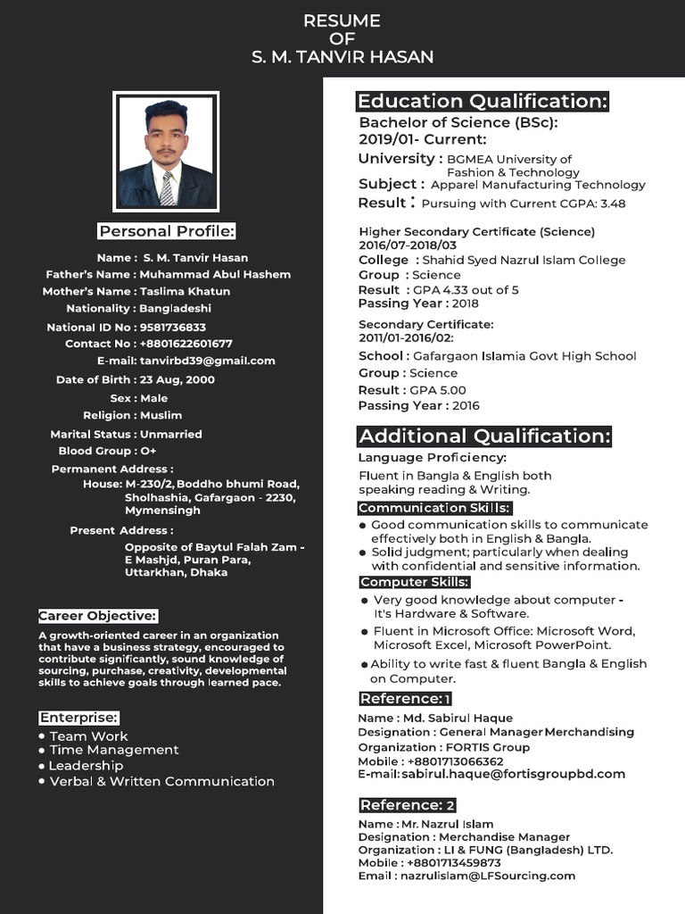 CV Tanvir Hasan | PDF