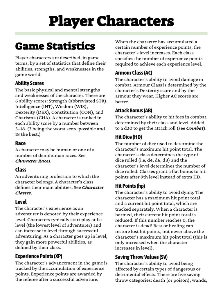 OSE Skill Based Player Characters | Download Free PDF | Elf (Dungeons & Dragons)