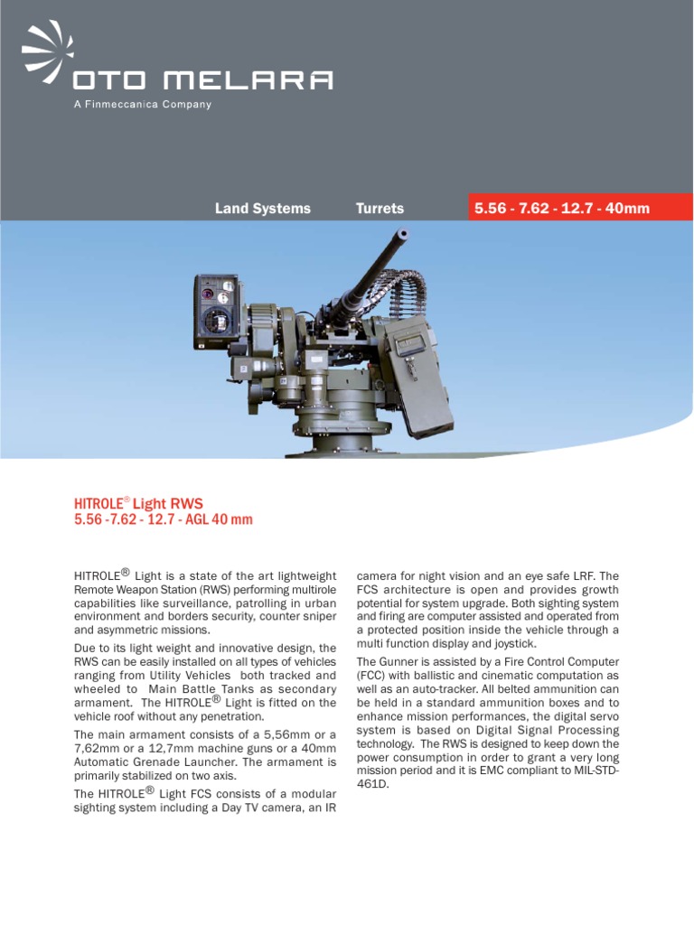 HITROLE Light RWS. 5.56 - 7.62 - 12.7 - AGL 40 MM | PDF | Business