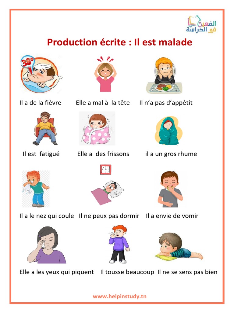 Production écrite : Il est malade | PDF