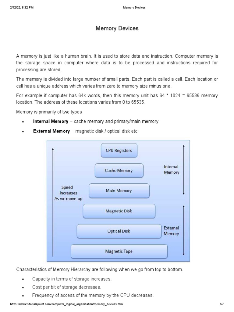 Memory Devices | PDF | Computer Data Storage | Random Access Memory