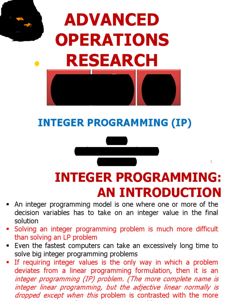 Integerprogramming Chapter 4 Pdf Mathematical Optimization Linear Programming 