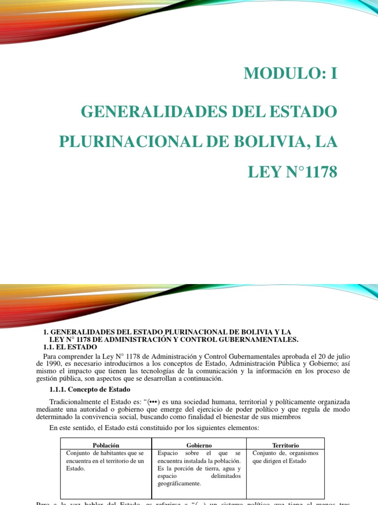 Ley 1178 | Descargar gratis PDF | Presupuesto | Gobierno E