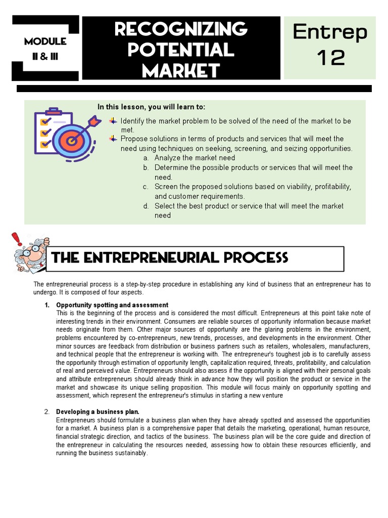 Entrep Module WEEKS 2 - 3 | Download Free PDF | Entrepreneurship ...