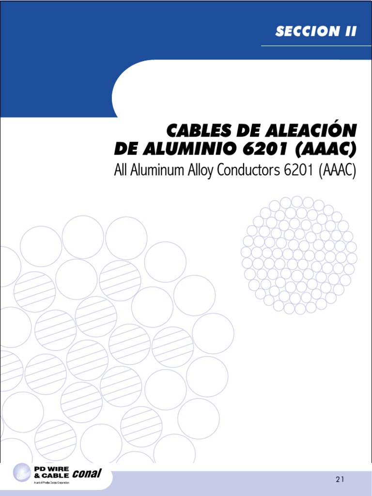 Aaac | PDF | Conductor electrico | Tratamiento a base de calor