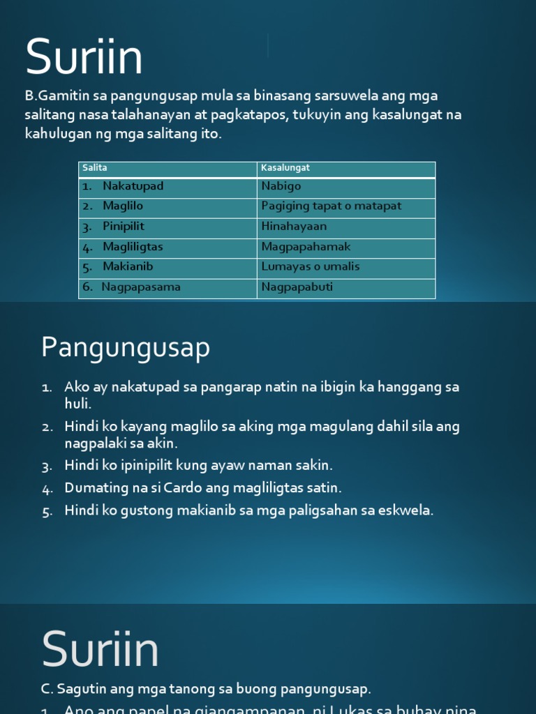 Suriin B and C Filipino | PDF