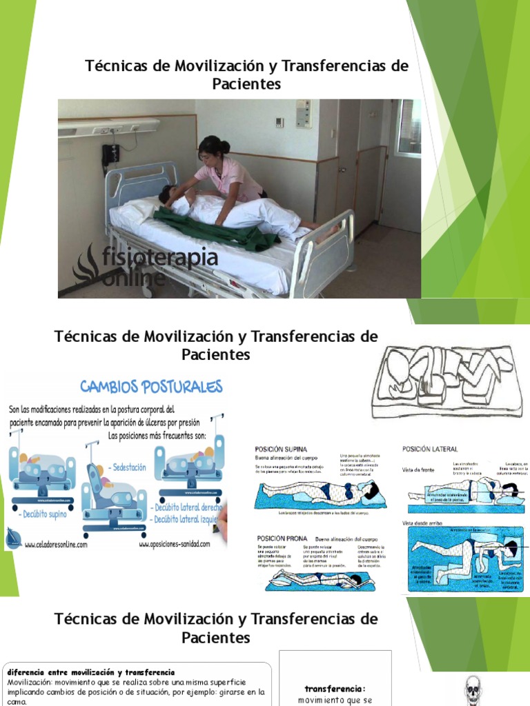 7ma Clase Técnicas de Movilización y Transferencias de Pacientes | PDF ...