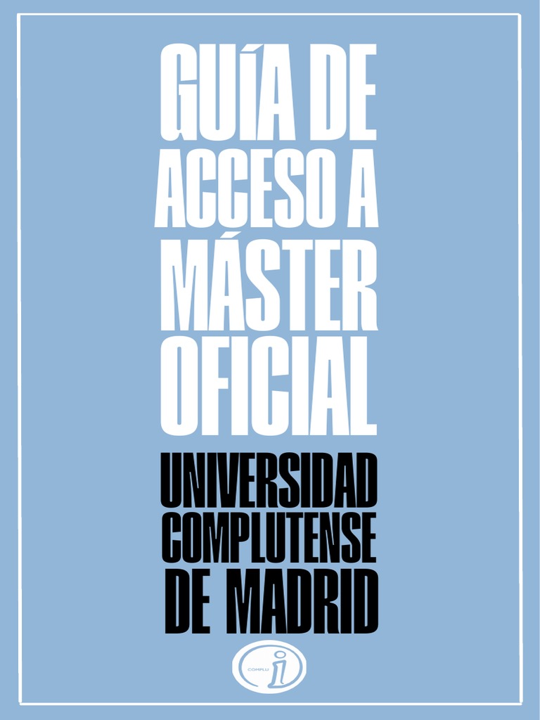 Folleto Master Ucm | PDF | Maestría | Etapas educativas