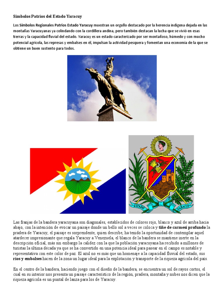 Símbolos Patrios Del Estado Yaracuy | PDF