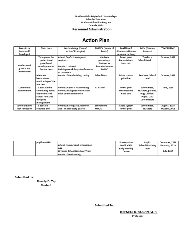 Action Plan | PDF | Disaster Risk Reduction