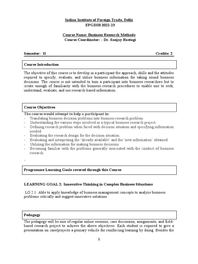 Developing Business Research Skills: An Overview of the Business ...