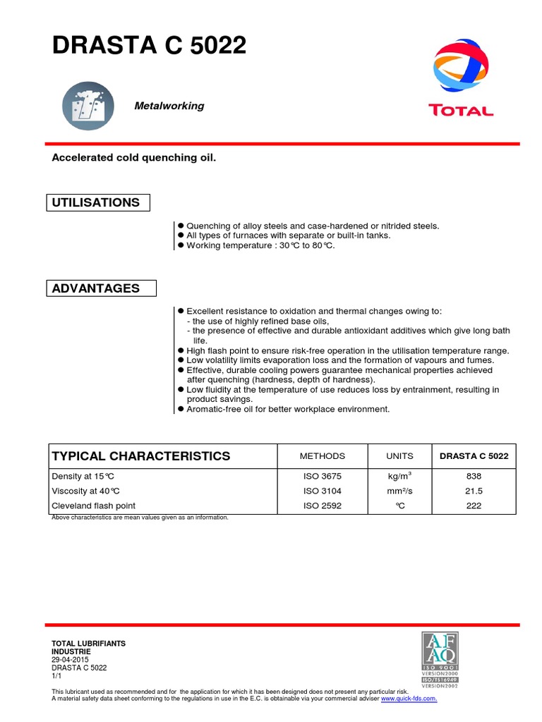 Drasta C 5022: Utilisations | PDF | Steel | Secondary Sector Of The Economy