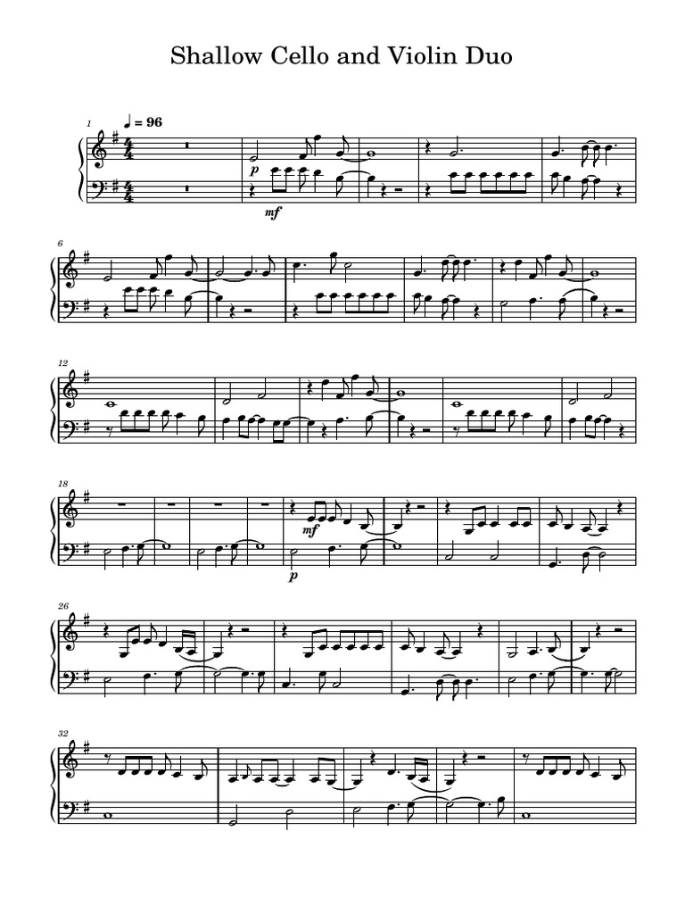 Shallow Cello and Violin Duo | PDF