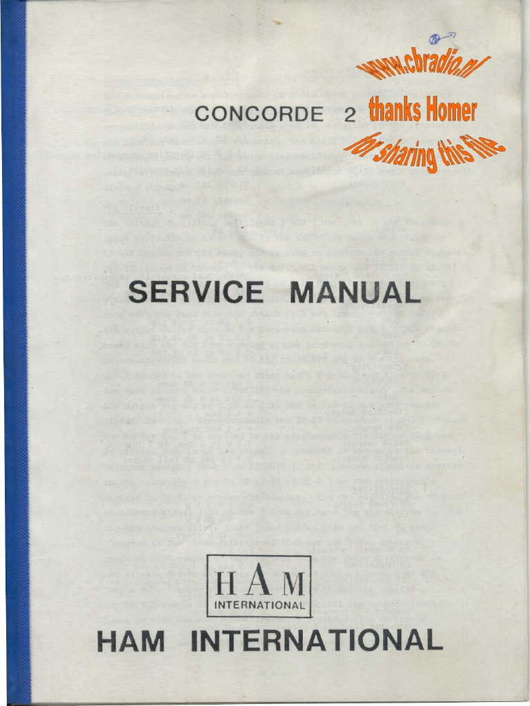 Service Manual HAM Concorde 2 Homer ENG | PDF