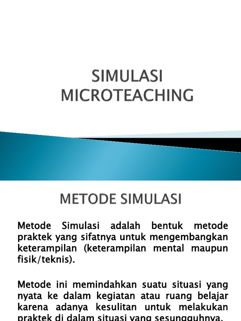 Metode Simulasi dalam Pembelajaran | PDF
