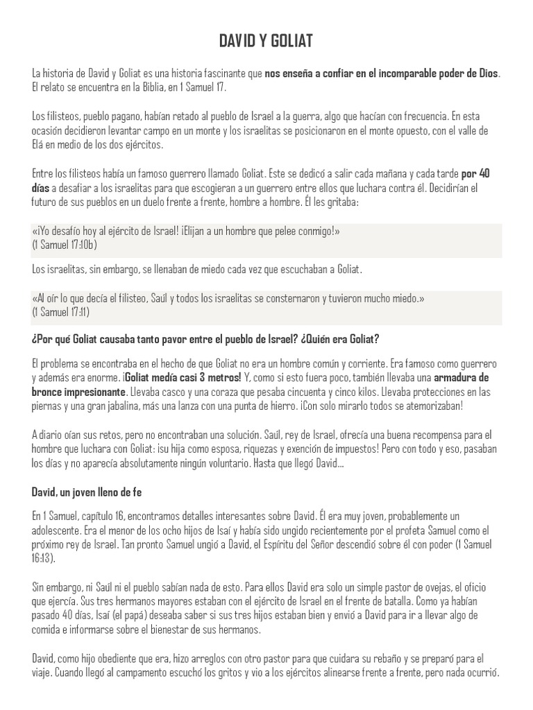 David y Goliat | PDF | David | Goliat